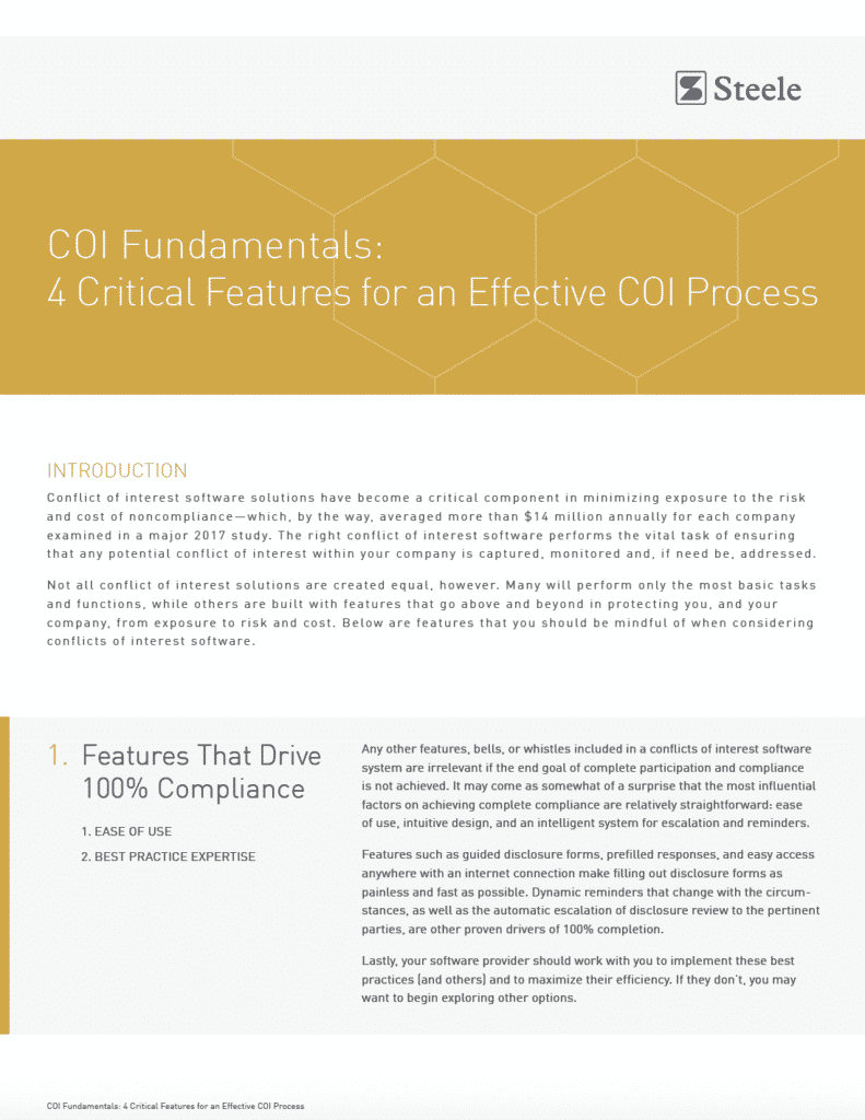 COI Fundamentals: 4 Critical Features for an Effective COI Process